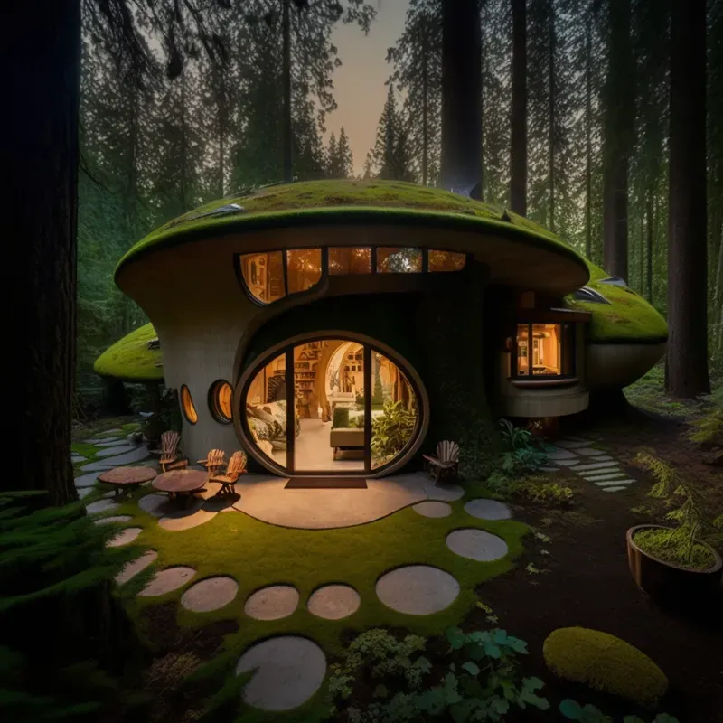 Architect Designs Modern Forest Retreats Midjourney Prompt | PromptBase