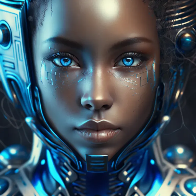 Human Cyborg Futuristic Looks Midjourney Prompt | PromptBase