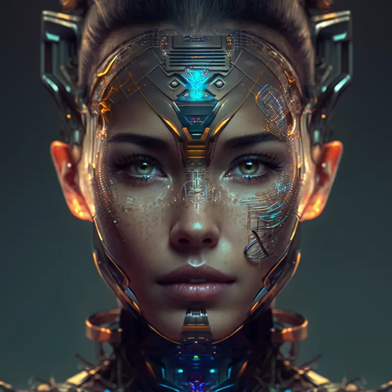 Human Cyborg Futuristic Looks Midjourney Prompt | PromptBase
