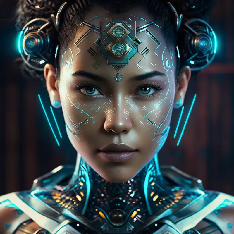 Human Cyborg Futuristic Looks Midjourney Prompt | PromptBase