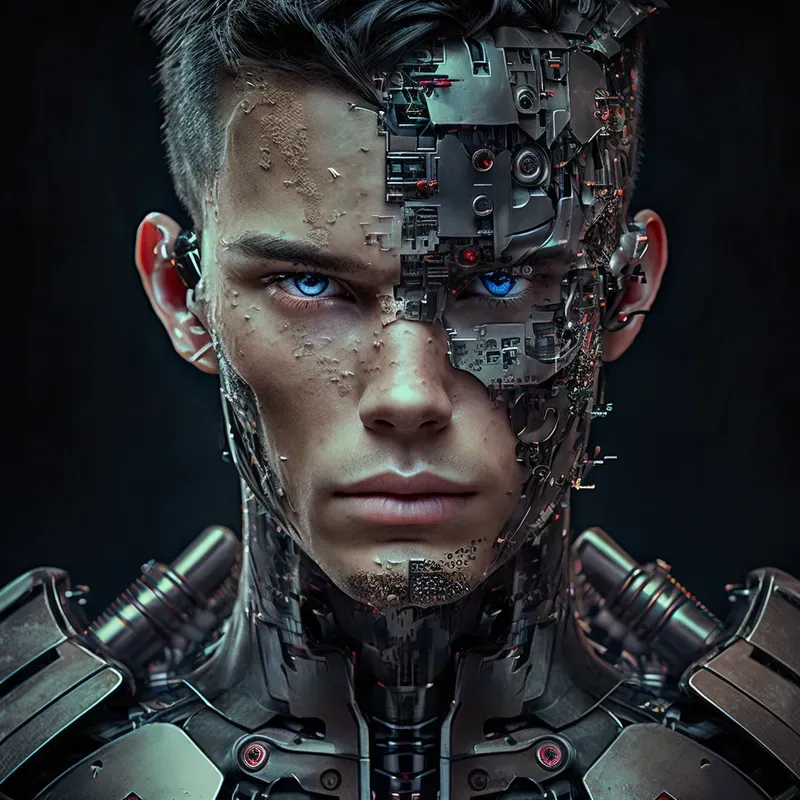 Human Cyborg Futuristic Looks Midjourney Prompt | PromptBase
