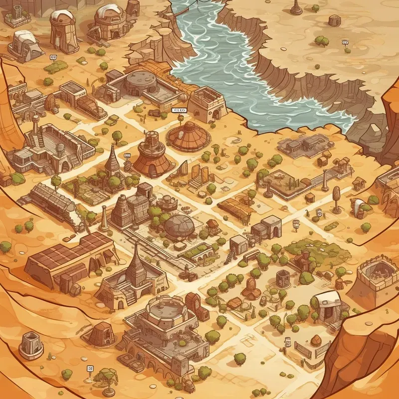 Computer Game Maps Midjourney Prompt | PromptBase