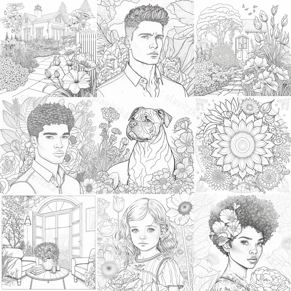 Customizable Coloring Books Midjourney Prompt | PromptBase