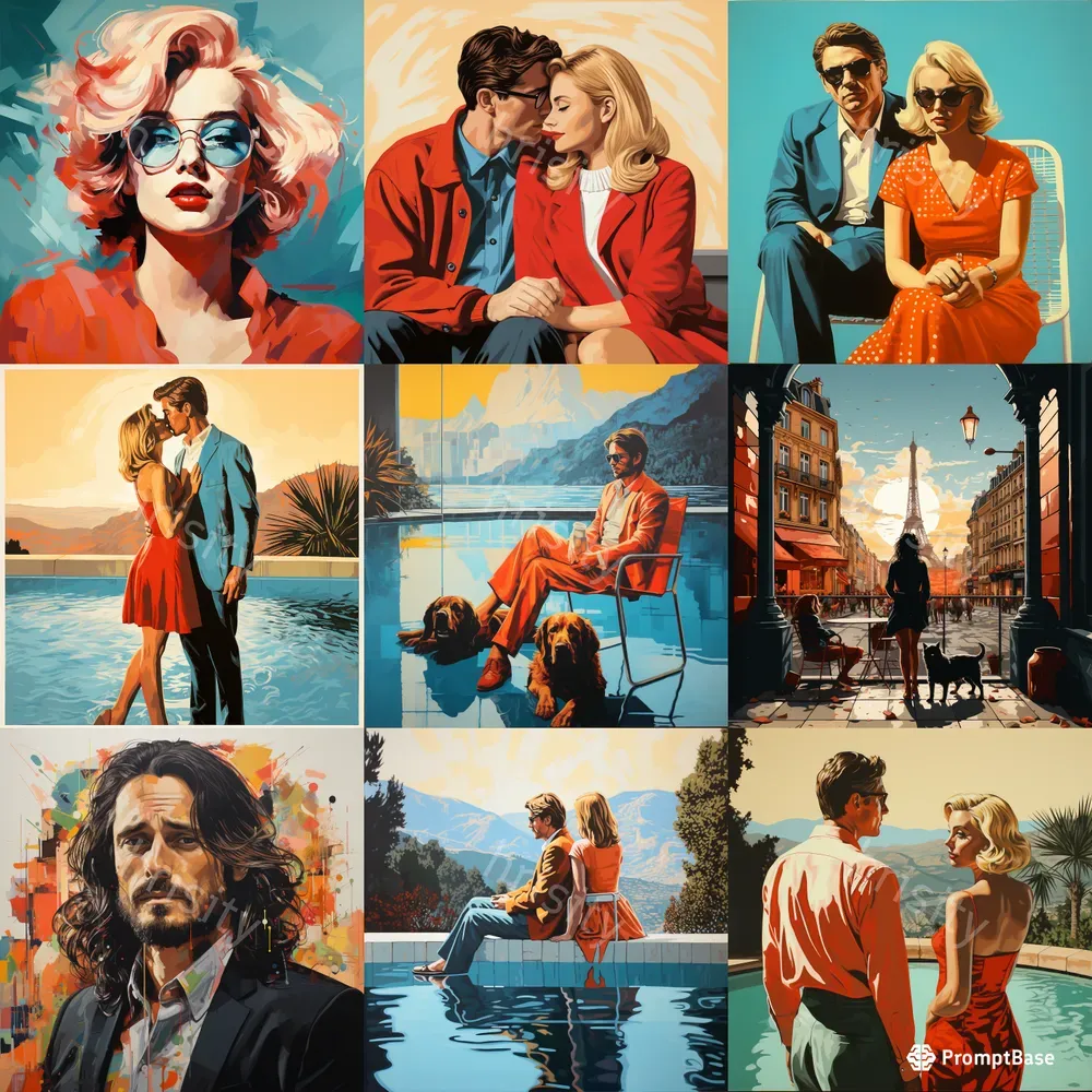 Iconic British Pop Art Canvases Midjourney Prompt | PromptBase