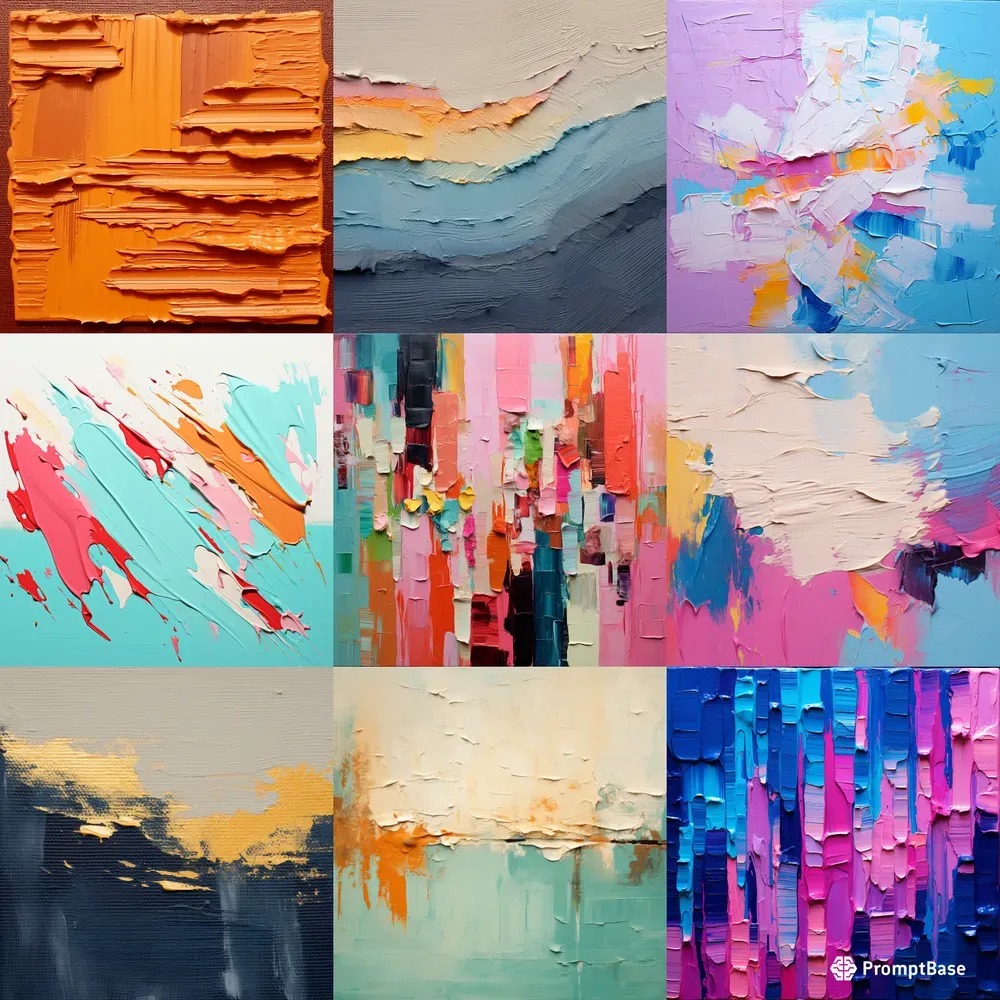 Abstract Impasto Paintings Midjourney Prompt | PromptBase