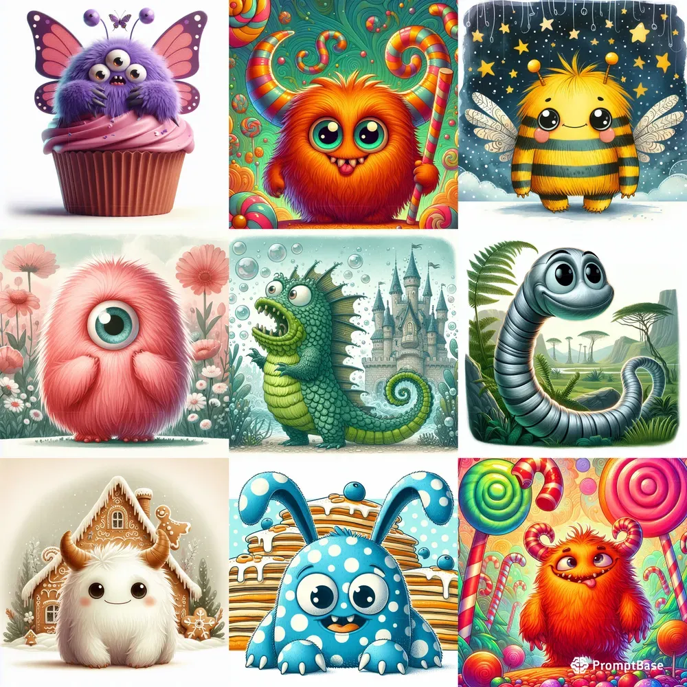 Monsters With A Twist DALL·E Prompt | PromptBase
