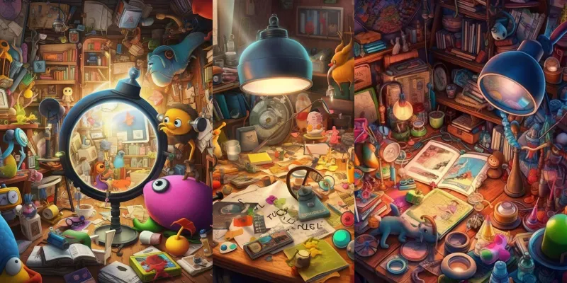 Hidden Object Books Midjourney Prompt | PromptBase