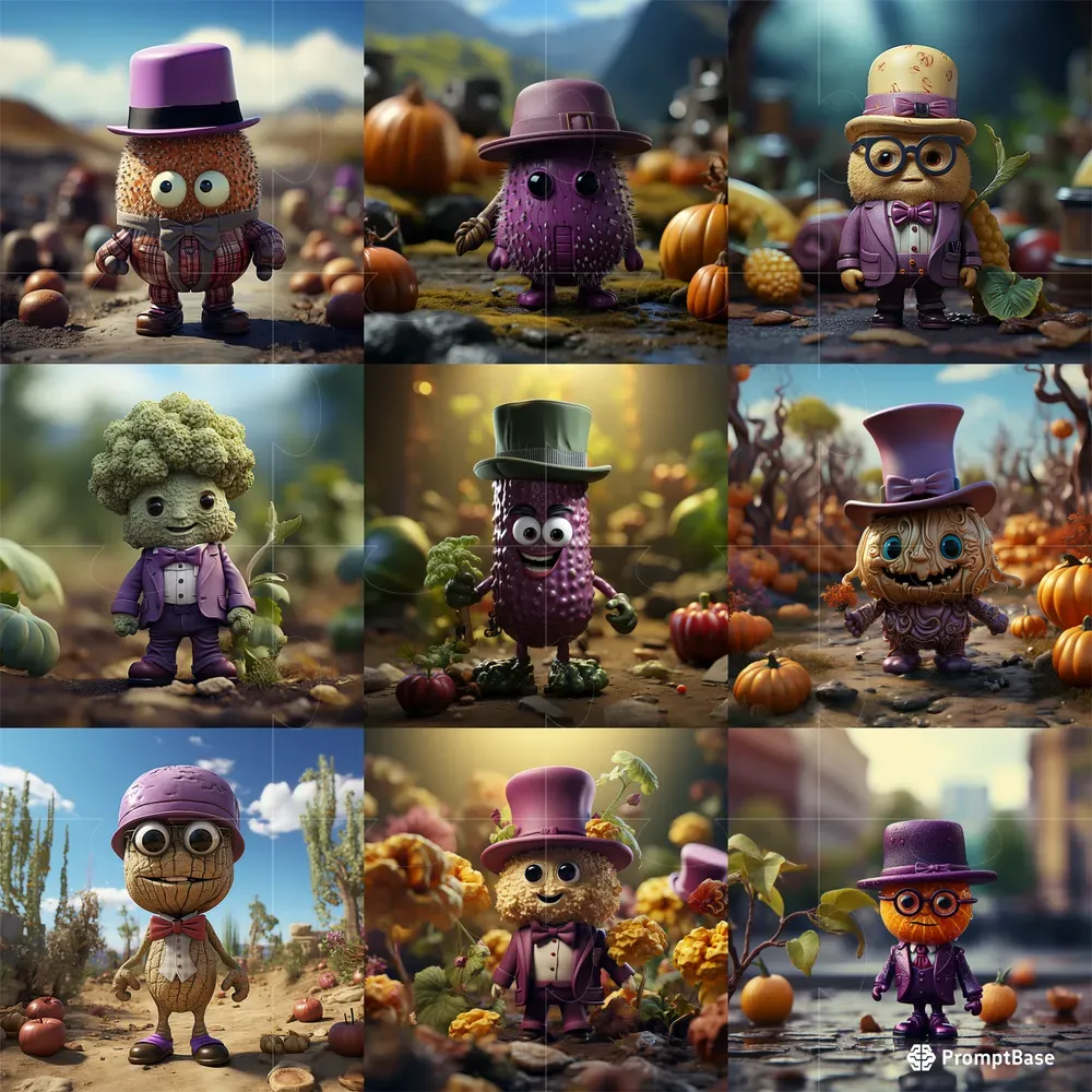 Surrealism Fruit Based Characters Midjourney Prompt | PromptBase