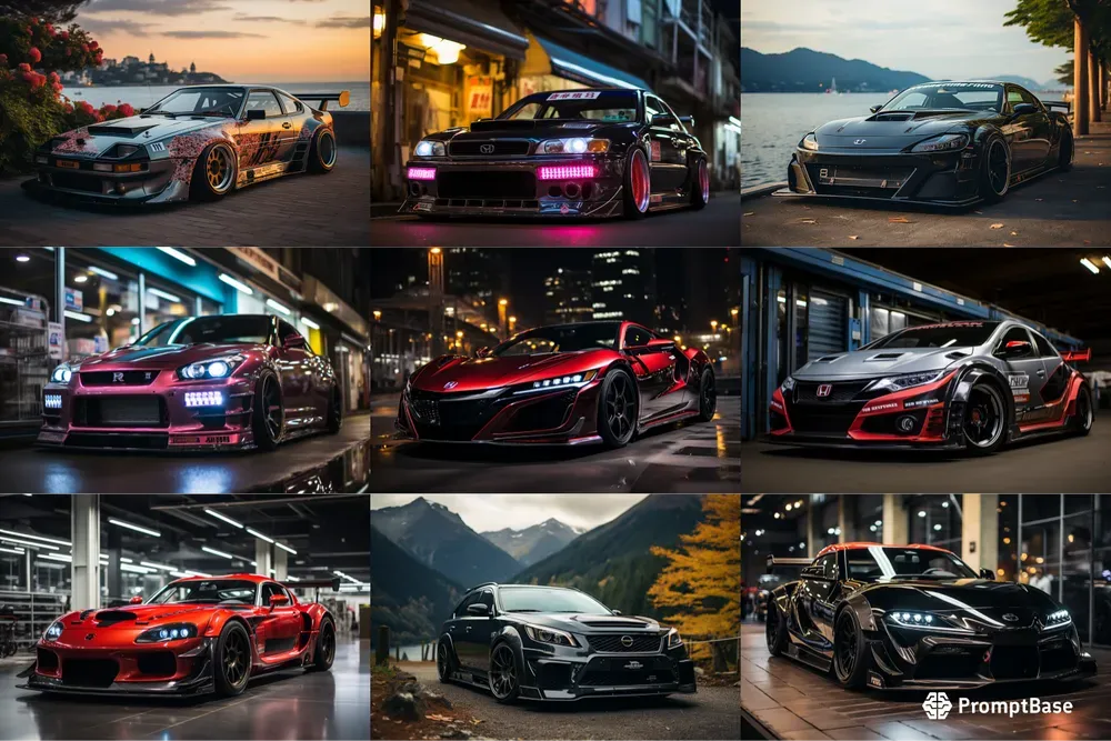 Images Of Car Tunings In Jdm Style Japan Midjourney Prompt | PromptBase