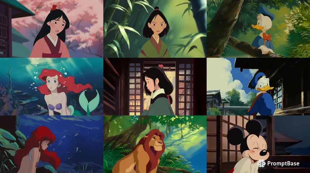 Disney Characters Midjourney Prompt | PromptBase