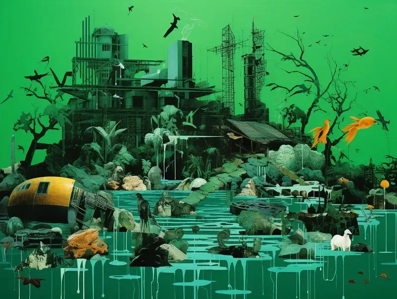 Edgy Collage Chaoses Midjourney Prompt | PromptBase