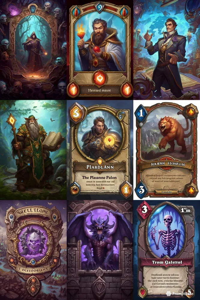 Fantasy Game Cards Midjourney Prompt | PromptBase