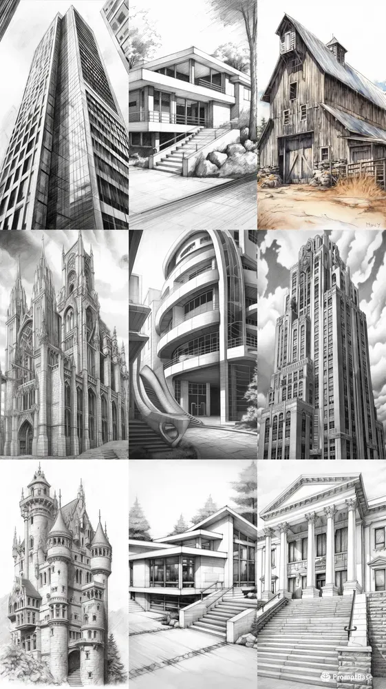Architectural Drawings Midjourney Prompt | PromptBase