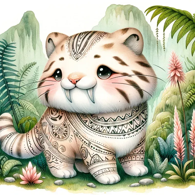 Cute Prehistoric Watercolor Animals DALL·E Prompt | PromptBase