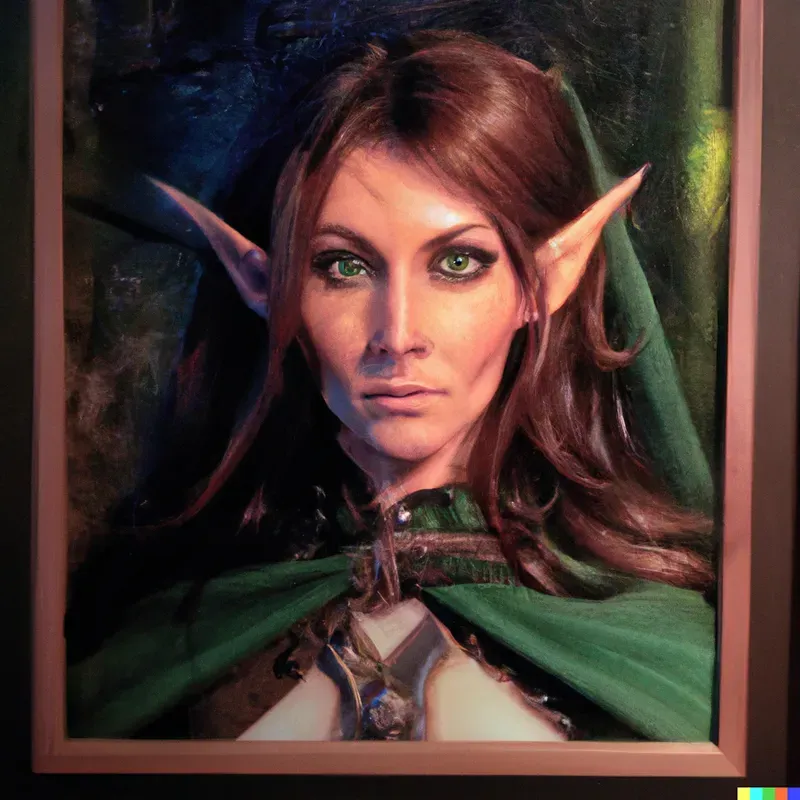 DND Character Portrait - Elf Ranger DALL·E Prompt | PromptBase