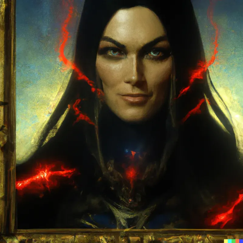 DND Character Portrait - Human Warlock DALL·E Prompt | PromptBase