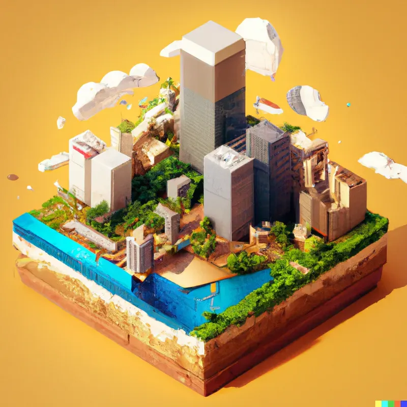 Block Cities DALL·E Prompt | PromptBase