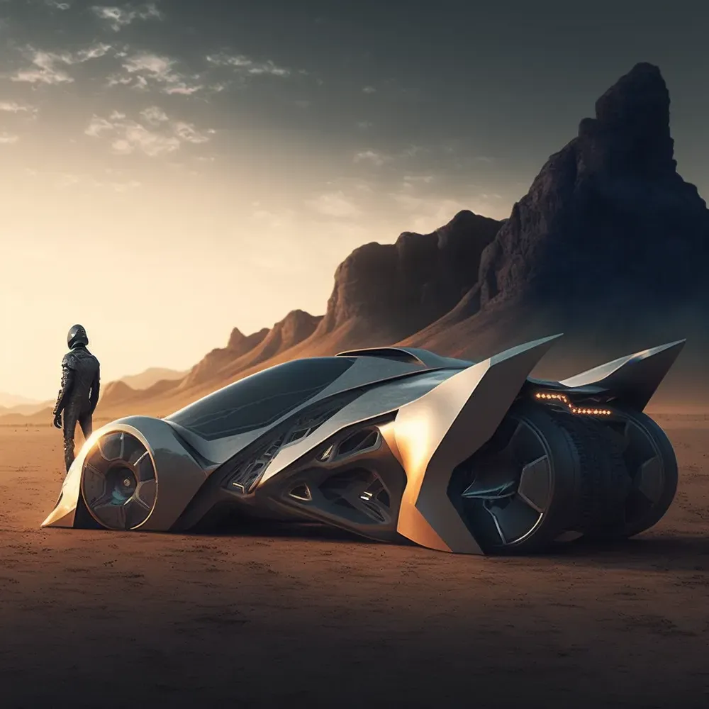 Futuristic Rides Luxury Cars On Mars Midjourney Prompt | PromptBase