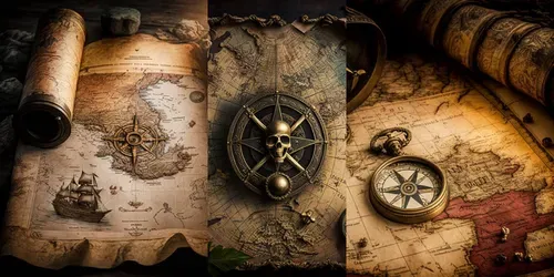 Mysterious Pirate Treasure Maps Midjourney Prompt | PromptBase