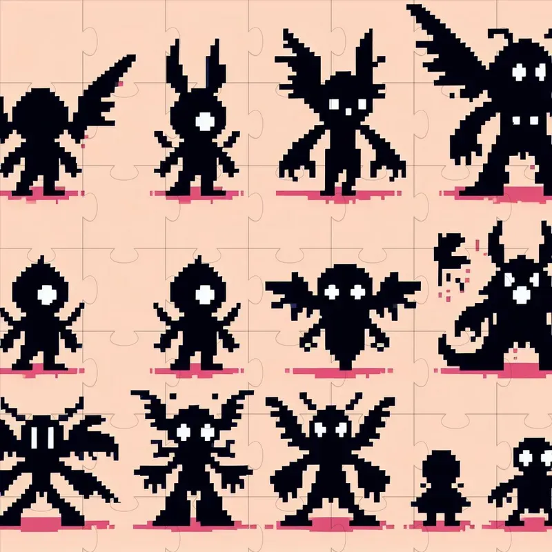 Monster Sprites For Game Design Assets DALL·E Prompt | PromptBase