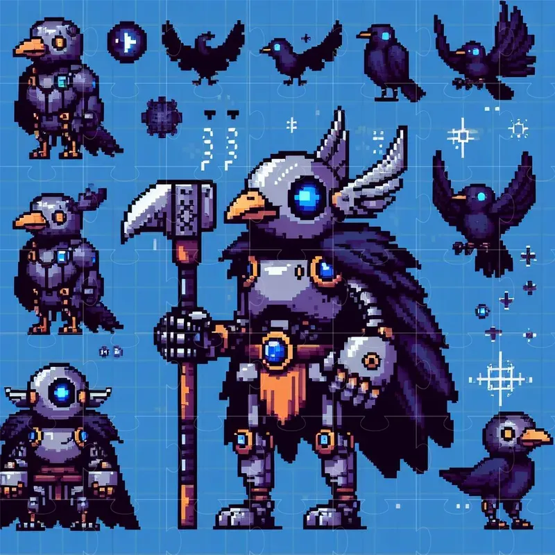 Cute Sprites For Game Design DALL·E Prompt | PromptBase