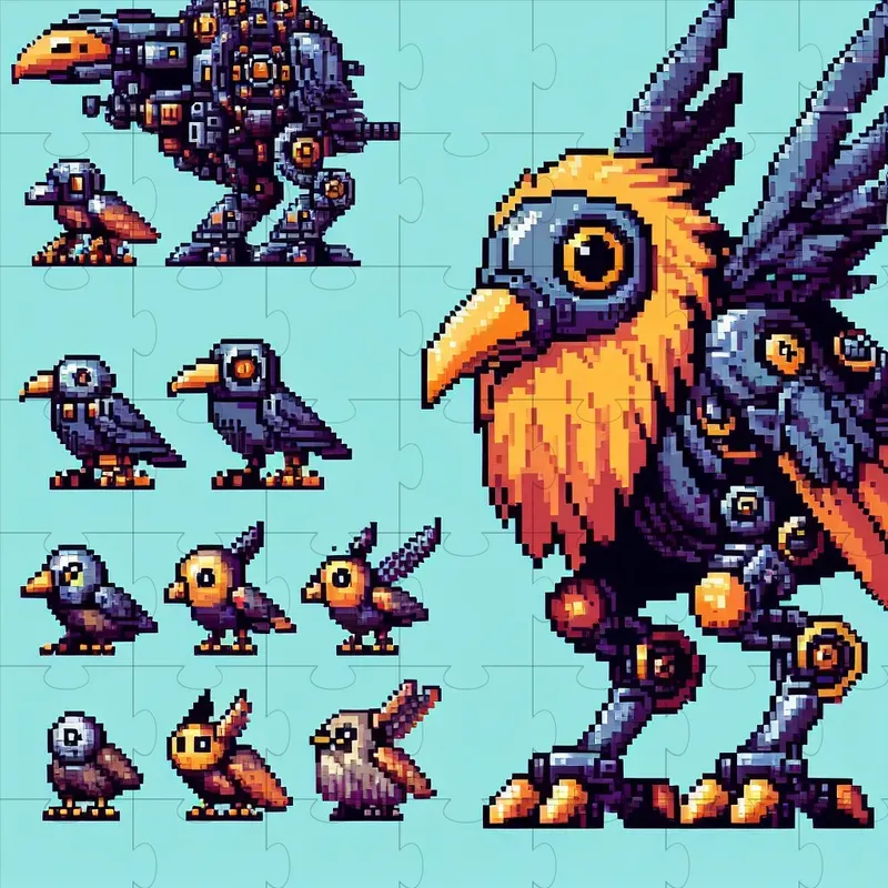 Cute Sprites For Game Design DALL·E Prompt | PromptBase