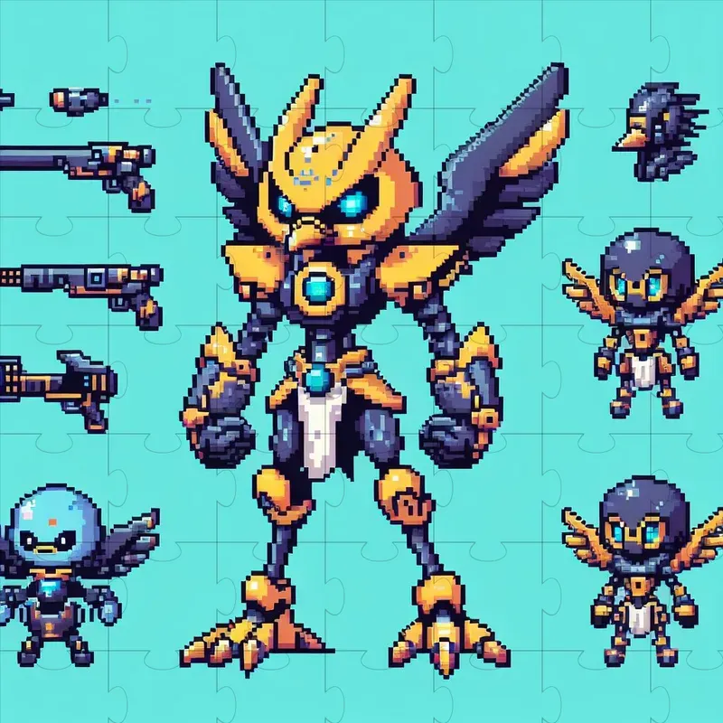 Cute Sprites For Game Design DALL·E Prompt | PromptBase