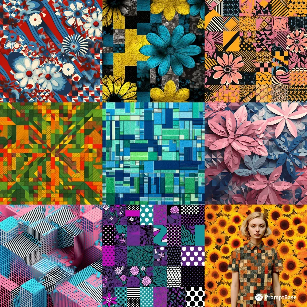 Crazy Block Patterns Midjourney Prompt | PromptBase