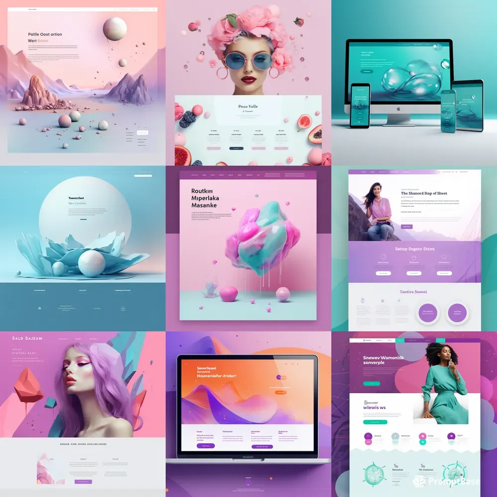 Glossy Website Design Inspirations Midjourney Prompt | PromptBase