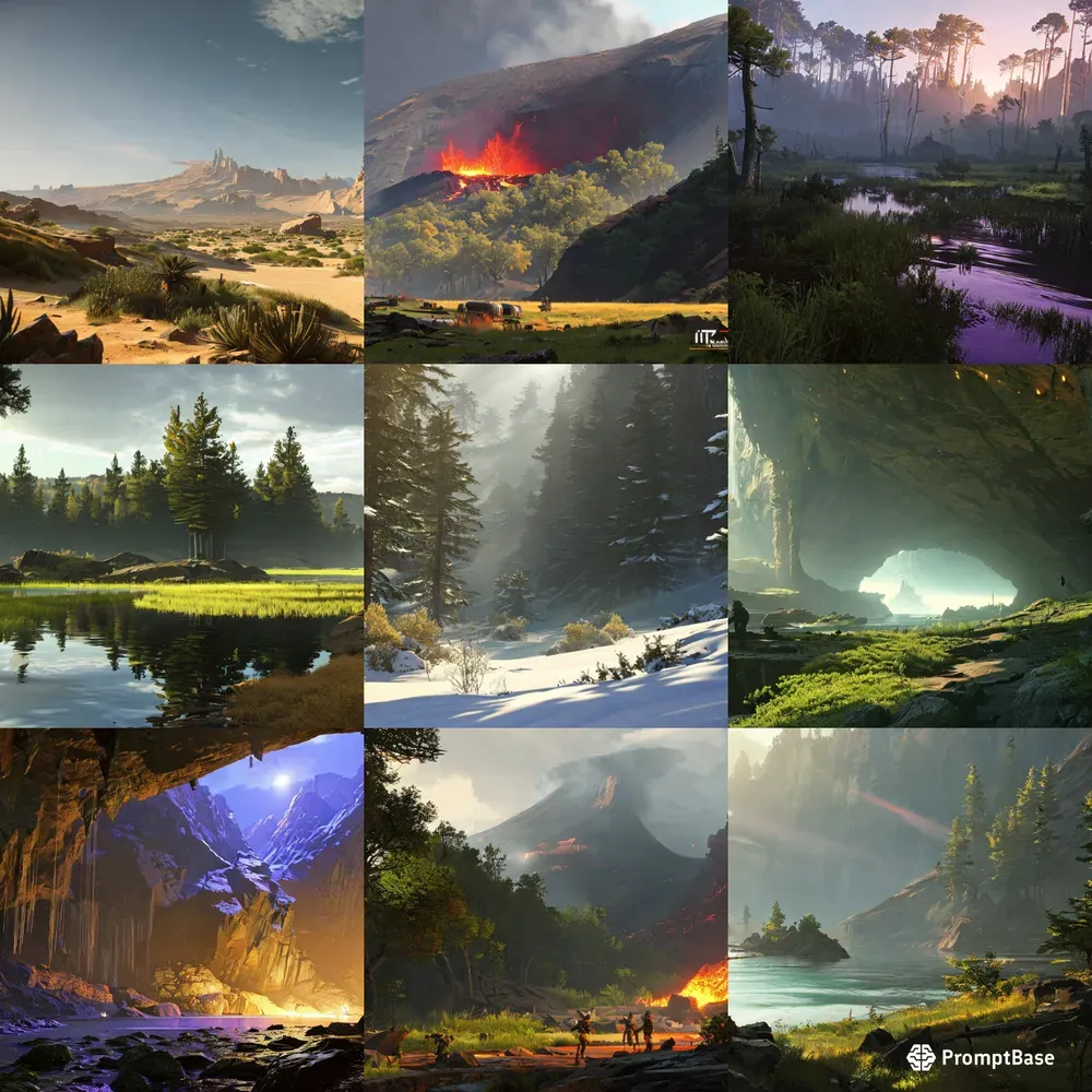 Landscape Generator Stable Diffusion Prompt | PromptBase