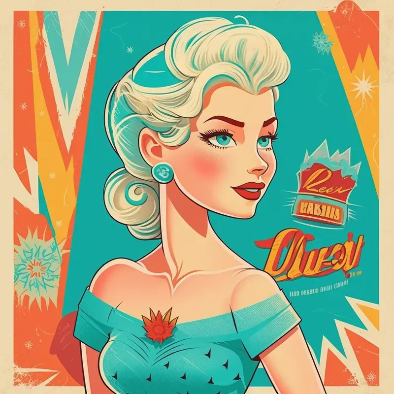 Vintage Retro Style Disney Princesses Midjourney Prompt | PromptBase