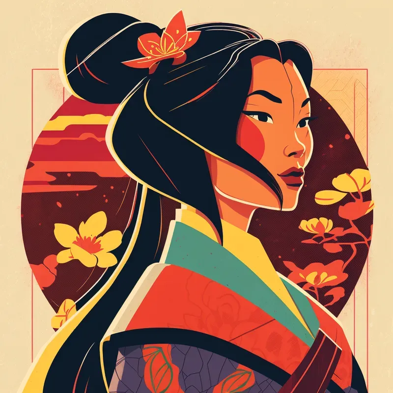 Vintage Retro Style Disney Princesses Midjourney Prompt | PromptBase