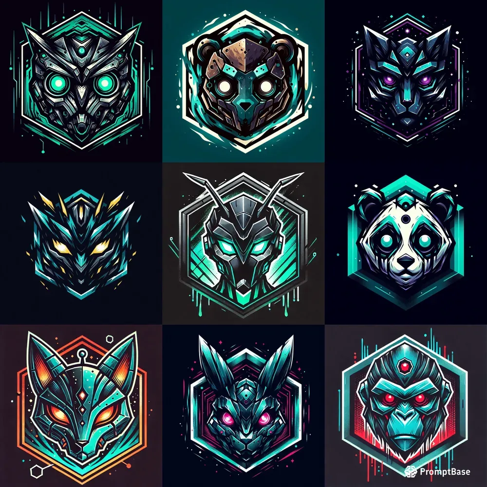 Animal Spectral Gaming Logo Esport DALL·E Prompt | PromptBase