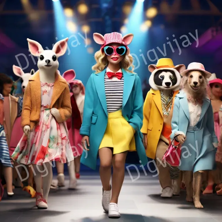 Entertaining Animal Fashion Show Images Leonardo Ai Prompt | PromptBase