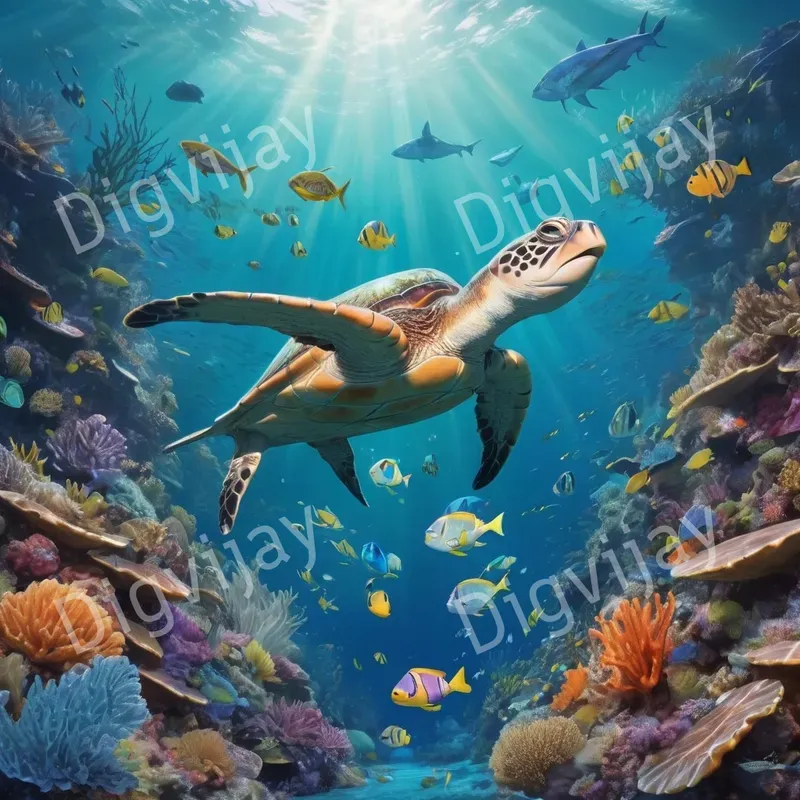 Dynamic Sea Creatures Majestic Ocean Art Leonardo Ai Prompt | PromptBase