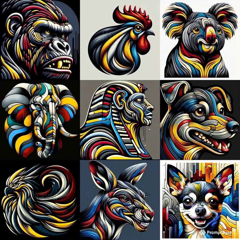 Vibrant Animals DALL·E Prompt | PromptBase