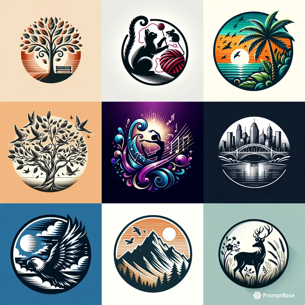 Silhouette Shadow Logos DALL·E Prompt | PromptBase