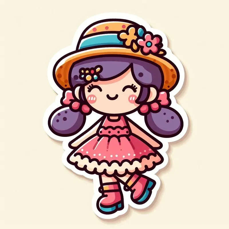 Cute 2D Stickers DALL·E Prompt | PromptBase