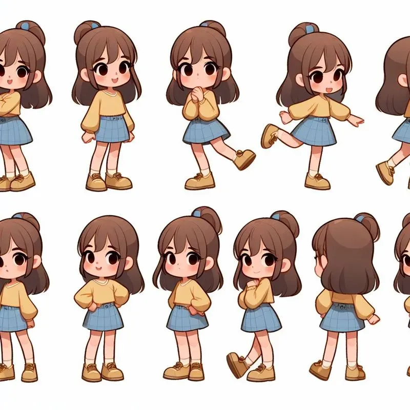 2D Characters Various Poses DALL·E Prompt | PromptBase