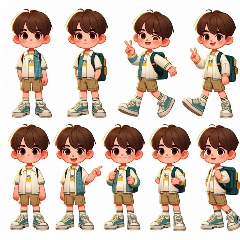 2D Characters Various Poses DALL·E Prompt | PromptBase