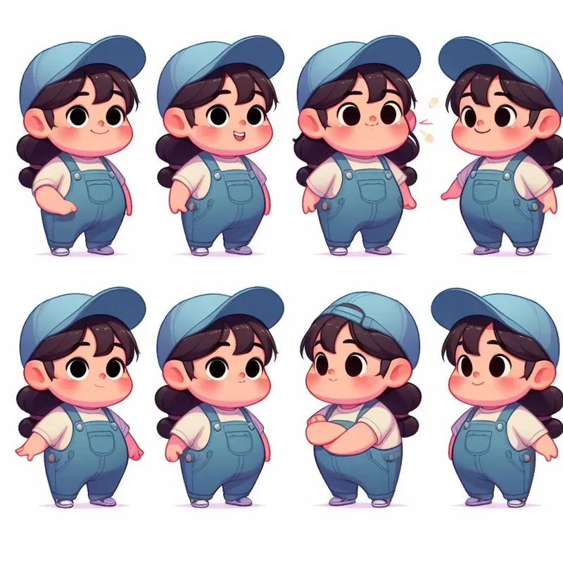 2D Characters Various Poses DALL·E Prompt | PromptBase