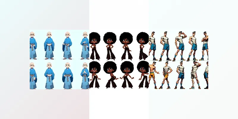 2d Character Various Poses Generator App | PromptBase