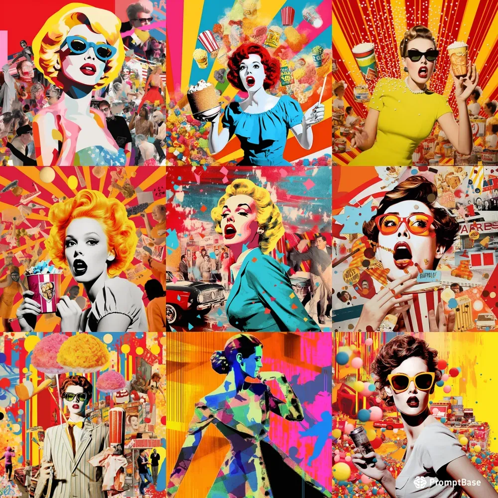 Interactive Artwork Pop Art Photos Midjourney Prompt | PromptBase