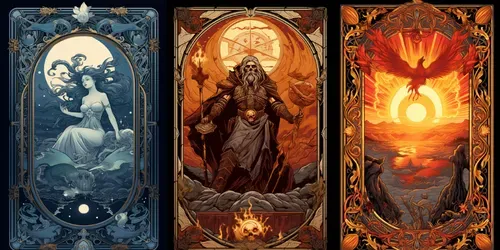 Fantasy-inspired Major Arcana Tarot Card Midjourney Prompt | PromptBase