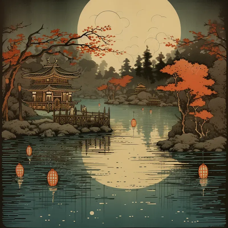 Ukiyoe Japanese Woodblock Illustrations Midjourney Prompt | PromptBase