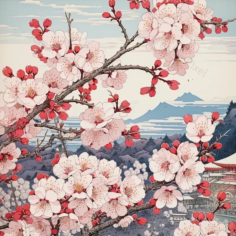 Ukiyoe Japanese Woodblock Illustrations Midjourney Prompt | PromptBase