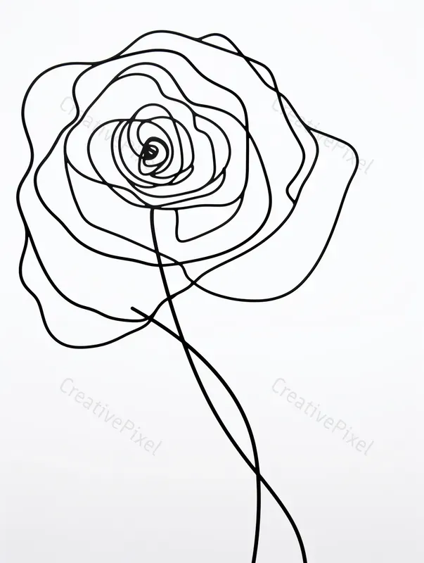 Minimalist Line Art Drawings Modern Art Midjourney Prompt | PromptBase