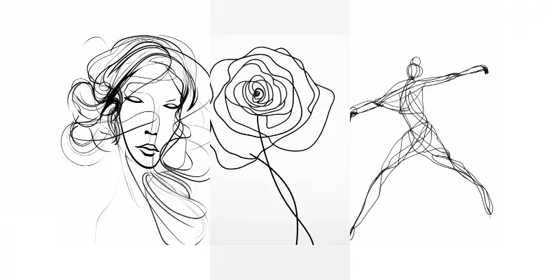 Minimalist Line Art Drawings Modern Art Midjourney Prompt | PromptBase