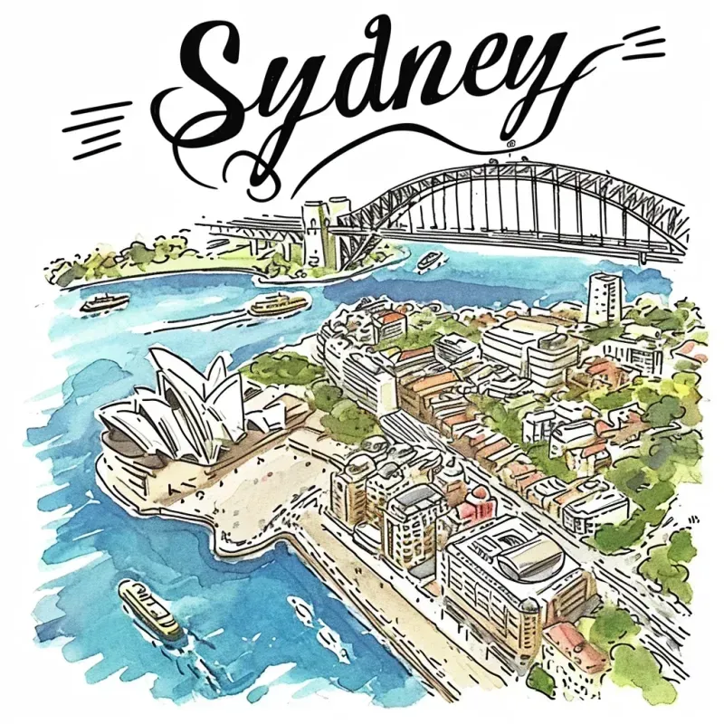 Hand-drawn Sketchnote Travel Map Poster Midjourney Prompt | PromptBase