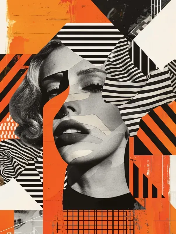 1960s Postmodern Collage Poster Wall Art Midjourney Prompt | PromptBase